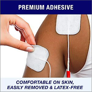 Syrtenty TENS Unit Pads 2"X2" 3rd Gen Reusable Latex-Free Replacement Pads Electrode Pads with Upgraded Sticky Electrode Pads Gel and Non-Irritating Design for Muscle Stimulator Electrotherapy (20)