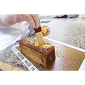 Matfer Bourgeat Natural Pastry and Basting Brush, Flat, Commercial Grade with Exoglass Handle, 1 1/2"