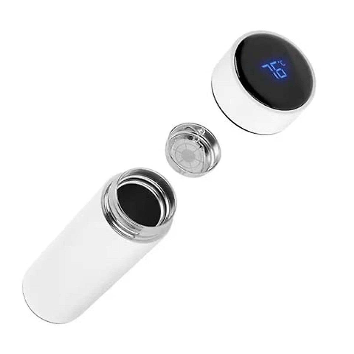 Stainless Steel flask Vacuum Water/Coffee Bottle for Gym,sports,office with LED Temp smart luxry bottle keeps drink 24 hrs hot and 24 hrs cold for men and women.