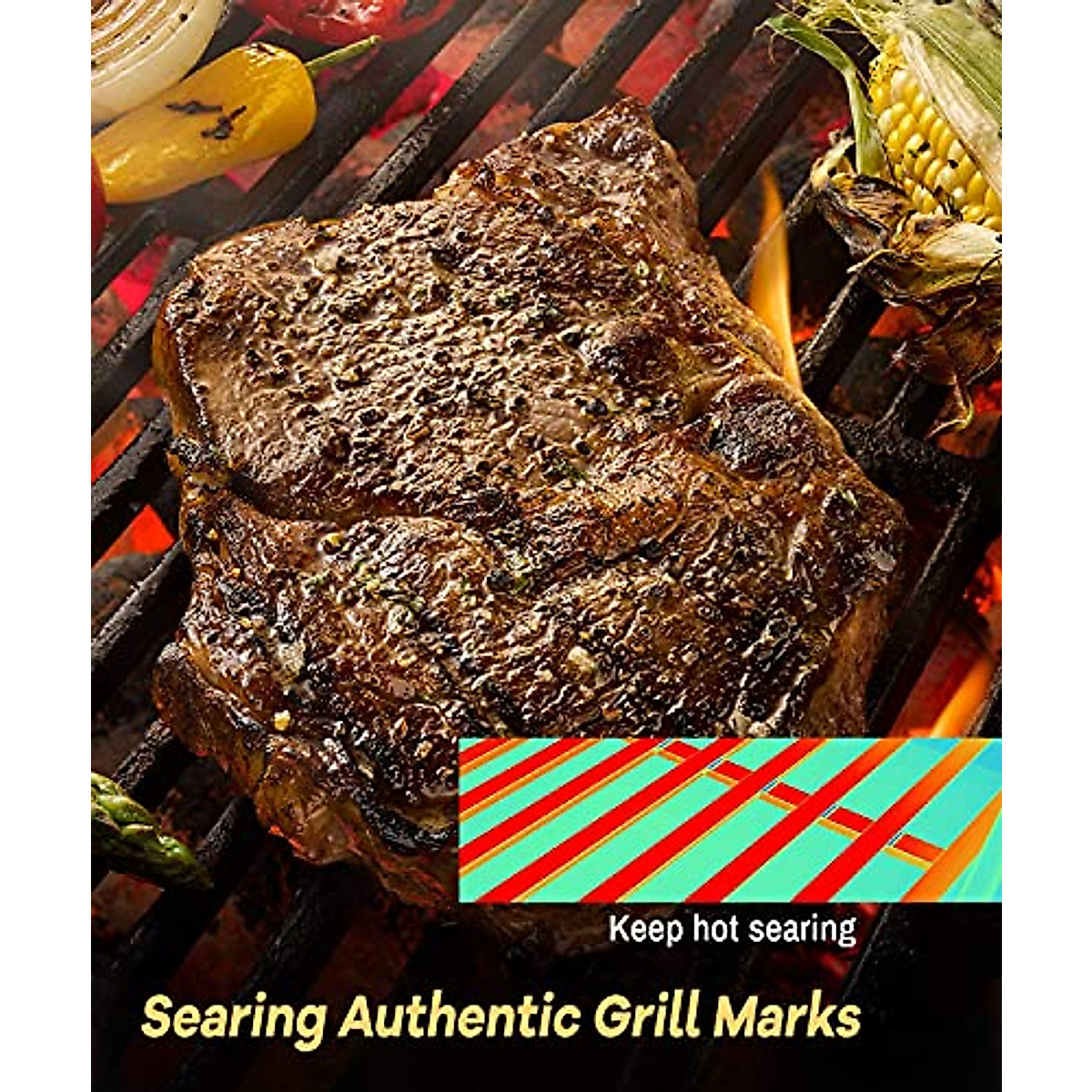 X Home Grill Grates Replacement for Weber Spirit E-210 S-210, Spirit 200 Series (Front-mounted Control) Gas Grill Replacement Parts, Cast Iron, 17.5 x 10.2 Inch, 2-Pack