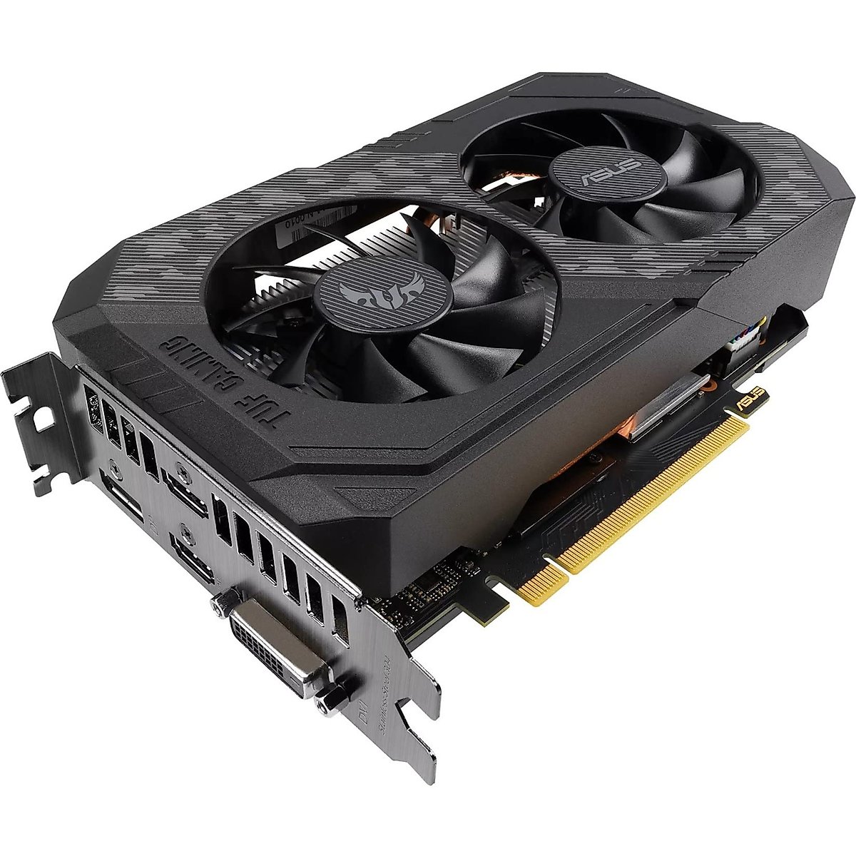 ASUS TUF Gaming NVIDIA GeForce GTX 1660 Ti EVO TOP Edition Graphics Card (PCIe 3.0, 6GB GDDR6, 14Gbps Memory Speed, HDMI 2.0b, DisplayPort 1.4, Space-grade Lubricant, Compact Design, GPU Tweak II)