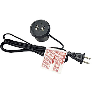 Powered USB Hub Socket Recessed USB Power Outlet Power Gromment 2 USB 2.1A Mounted into Bed Desk Table