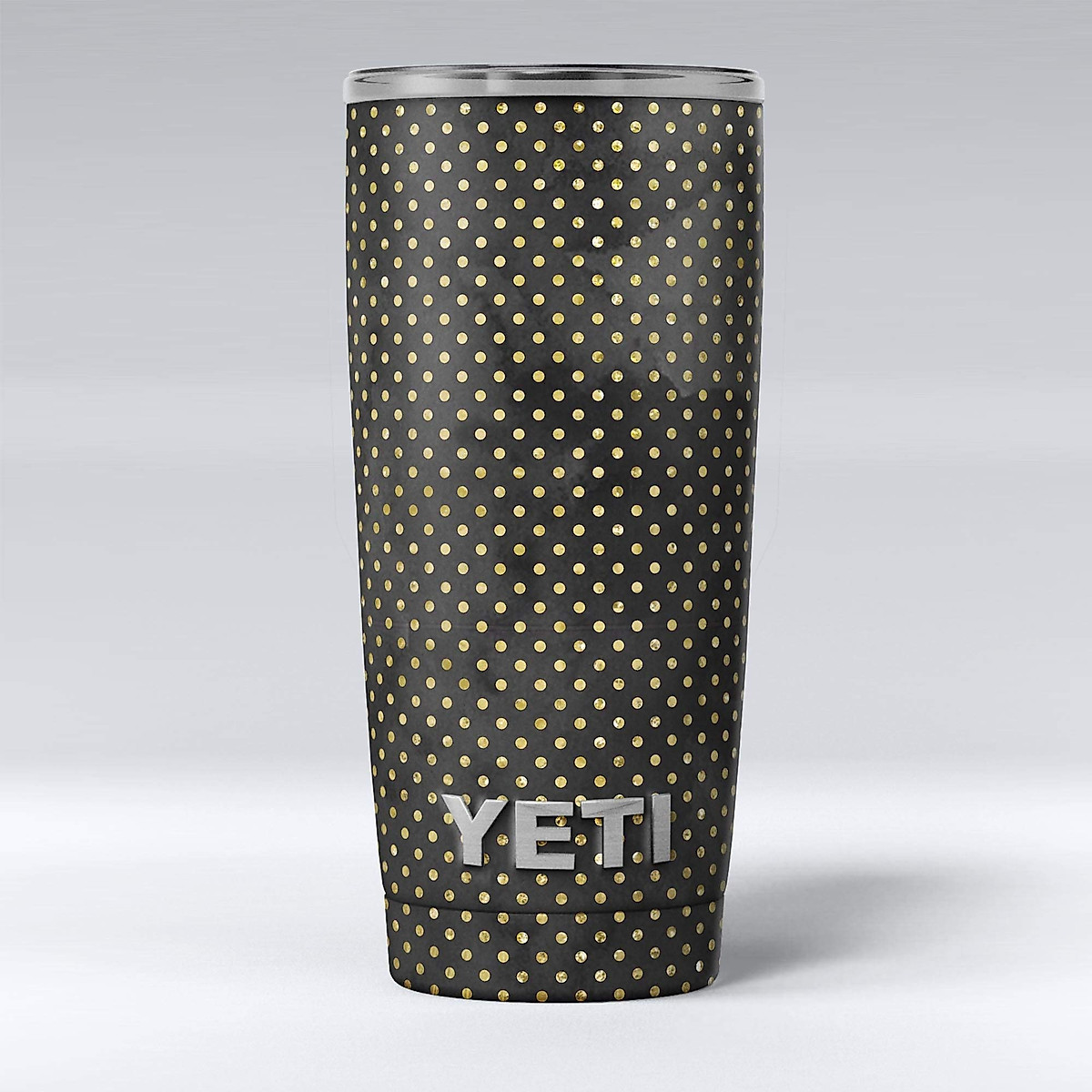 Design Skinz Black and Gold Watercolor Polka Dots V2 - Skin Decal Vinyl Wrap Kit Compatible with The Yeti Rambler Cooler Tumbler Cups