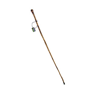 SE Natural Wood Walking Stick with Hand-Carved Spiral Design and Knob Top, 55" - WS622-56BH