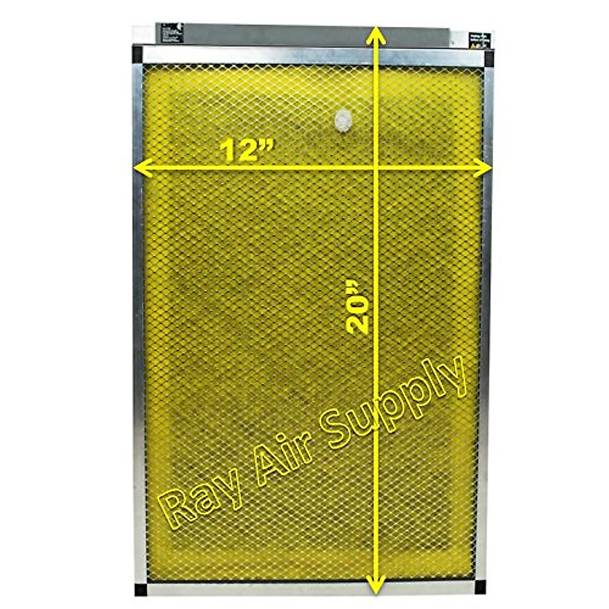 RAYAIR SUPPLY 12x20 MicroPower Guard Air Cleaner Replacement Filter Pads (3 Pack) Yellow