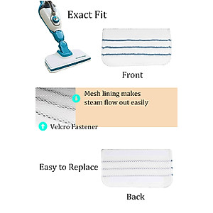 Amazinpure 6 pack SMP20 1600 Steam Mop Pads Replacement Compatible with Black+Decker Steam Mop FSMP20 SM1600 1610 1620 1630 SMH1621 HSMC1300FX HSMC1321 FSM1610 1630 BDH1855SM BDH1760SM 1765 1715