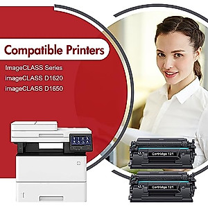 121 Black Toner Cartridge 2-Pack High Yield Compatible Replacement for Canon 121 CRG121 CRG-121 for imageCLASS D1650 D1620 1620 1650 Printer Ink