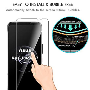 Suttkue for Asus ROG Phone 7/7 PRO/7D/7 Ultimate Screen Protector with Camera Lens Protector,9H Hardness Anti-Scratch Tempered Glass flim,Case Friendly,Anti-Fingerprint,Anti-Scratch (2+2 PACK)