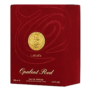Lattafa Perfumes Opulent Red for Unisex Eau de Parfum Spray, 3.4 Ounce (137662)