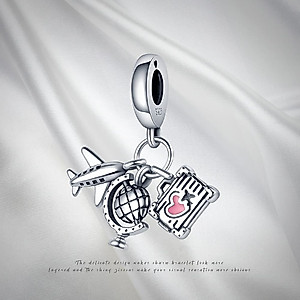 Pandach 925 Sterling Silver Charms for Bracelets Necklace with 5A CZ Stones Dangle Pendant Bead Jewelry Beads Gifts for Women