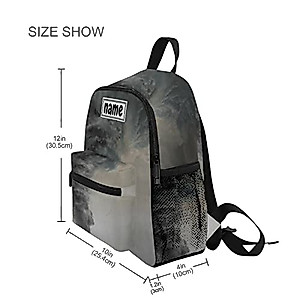 Glaphy Custom Kid's Name Backpack, 3D Tornado Toddler Backpack for Daycare Travel, Personalized Name Preschool Bookbags for Boys Girls