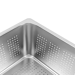 Mgorgeous Anti-Jam Perforated Stainless Steel Steam Table/Hotel Pan, Pack of 2 (6inch)