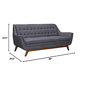 Armen Living Janson Sofa, Dark Gray