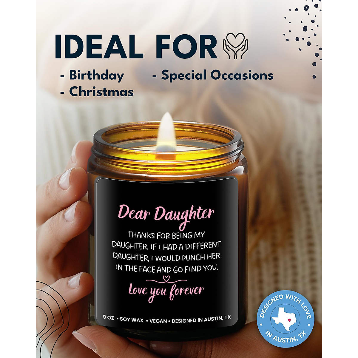 Funny Daughter Candle, Funny Daughter Gifts From Mom, To My Daughter Gifts From Dad, Daughter Gift From Mom, Birthday Gifts For Daughter Adult, Gifts For Daughters From Mothers, Daughter Birthday Gift