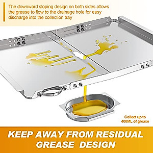 Replacement Grease Tray with Catch Pan for Dyna Glo Grill Replacement Parts, Universal Drip Pan for 4 5 Burner Gas Grill Nexgrill Replacement Parts, Grill Tray for Kenmore BHG Expert Grill (24-30")