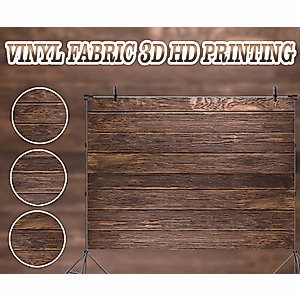 Wood Vinyl Backdrop Spring Easter Wooden Board Wall Portrait Photography Background Baby Shower Birthday Wedding Party Vintage Brown Wood Seamless Backdrop Photo Props 7x5FT
