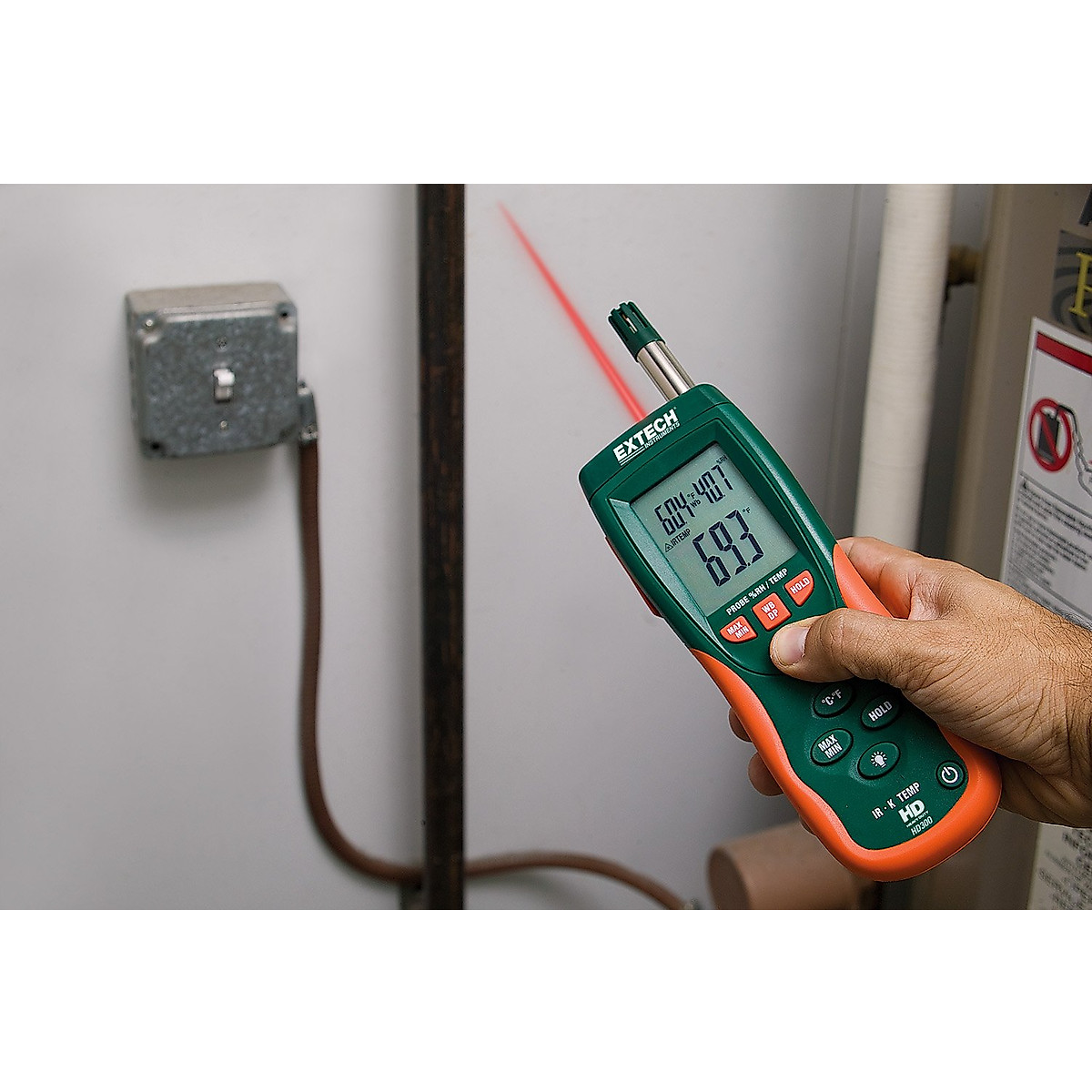 EXTECH HD500 - PSYCHROMETER with 30:1 Infrared Thermometer