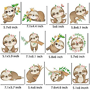 15Pcs Sloth Party Hanging Swirls Sloth Theme Foil Ceiling Streamers Sloth Party Decoration for Jungle Party Kids Birthday Party Baby Shower Supplies