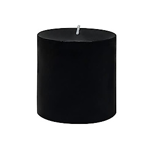 Zest Candle Pillar Candle, 3 by 3-Inch, Black