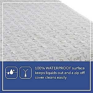 Sealy Butterfly 2-Stage Dual Firm Antibacterial Foam Baby Crib Mattress & Toddler Bed Mattress, Hypoallergenic Waterproof Memory Foam Crib Mattress, GREENGUARD GOLD Certified,Made in USA,52"x28",White