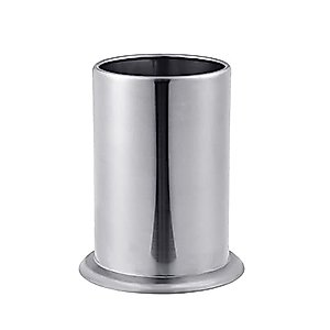 luzen 1PC Stainless Steel Kitchen Utensil Holder Chopsticks Spoons Forks Tableware Storage Organizer Drying Holder with Drain Holes for Kitchen Counter, Silver