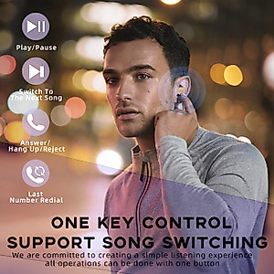 Yonblow Invisible Earbuds Wireless Bluetooth Sleep Earbuds Hidden Earbuds for Work Discreet Low Profile Earbuds Mini Sleep Headphones for Work, Sleep, Home, Music