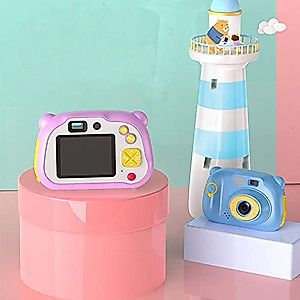 Kids Camera,1080P 12MP HD WiFi Dual Lens Digital Camera,1200w high Definition Front and Rear Camera, WiFi Sharing,Support 64GB TF Card, Choice for Kids 3-10 Years Old Kids(Pink)