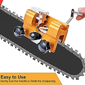 ALHJ Chain Saw Chain Shaperener, Chain Sharpener for Chainsaws, Chain Saw Blade Sharpener Kit, Chainsaw Sharpening, for Electric Saws, DIY Lumberjack, Garden Worker