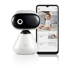 Motorola Baby Monitor Camera PIP1000 - WiFi Video Camera with HD 1080p - Connects to Smart Phone App with Private Connection, Two-Way Audio, Digital Zoom, Room Temp, Lullabies, Night Vision