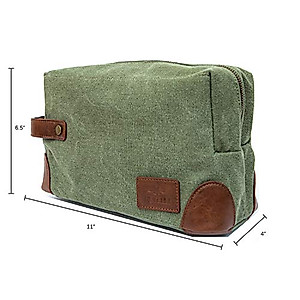 Vetelli Vintage Canvas Toiletry Bags, Travel In Style, Waterproof Canvas Dopp Kits, Durable (Marco)