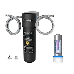 Waterdrop 10UA Under Sink Water Filter System with LED UV, 99.9% Chlorine Reduction, 50 Year Lifespan, Easy Installation