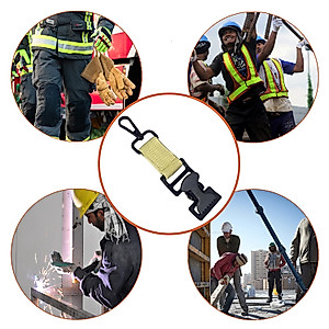 HUNYUITEY Heat-Resistant Firefighter Glove Strap Firefighter/Work Glove Clip Holder Heavy Duty Metal Alligator Gloves Grabber Clip