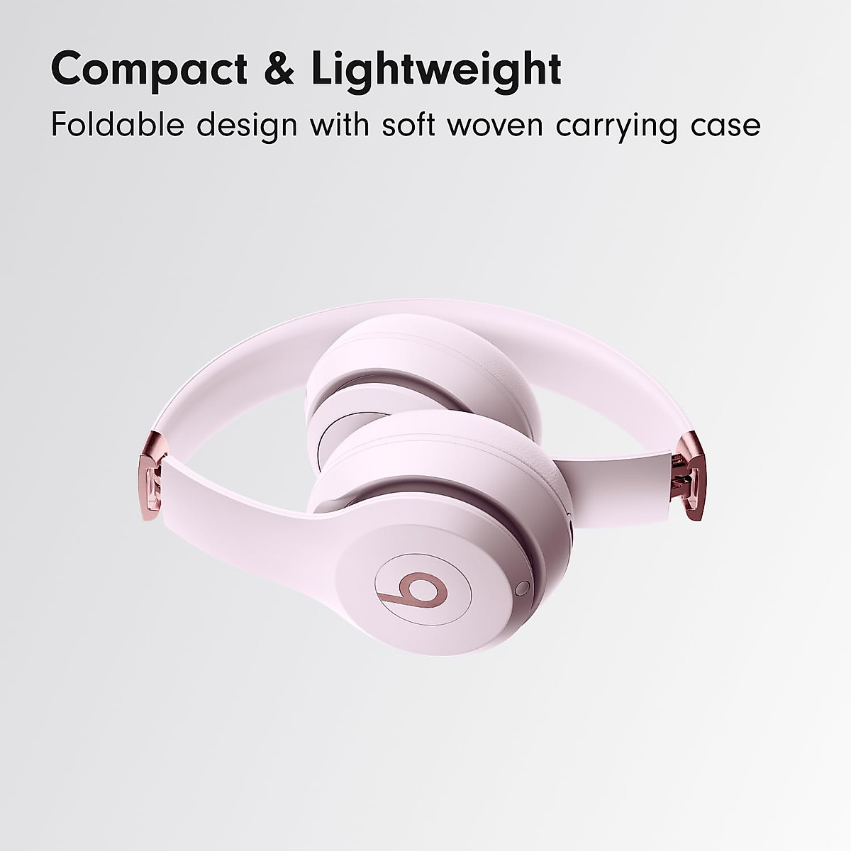 Beats Solo 4 - Wireless Bluetooth On-Ear Headphones, Apple & Android Compatible, Up to 50 Hours of Battery Life - Cloud Pink (Renewed Premium)