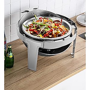 6L Buffet Warmer Server, Buffet Dish Food Warmer for Parties, Electric Chafer Server Food Warmer, Chafing Dish Buffet Set Full 1 Pan