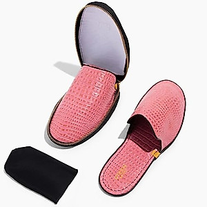 STEEN Premium Foldable Travel Slippers for Women - Perfect for Travel and Everyday Wear - Included Travel Pouch Fits in Purse or Bag
