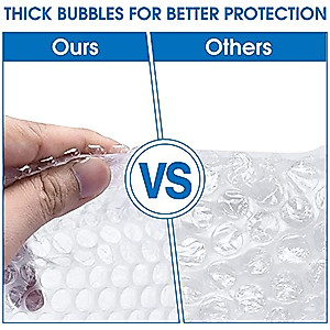 Bubble Cushioning Wrap Roll, Sumono 12 Inch x 36 Feet Total Bubble Roll Perforated 12 Inch Included 10 Fragile Sticker Label