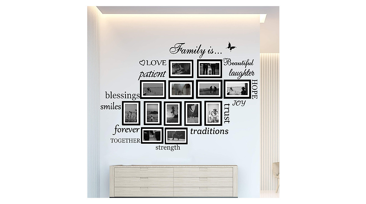 Family Wall Decals Set - 14 Quotes for Home Decor