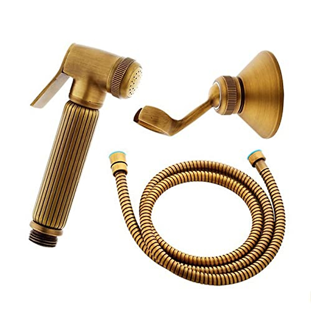 ZLOCYIVHE Handheld Bidet Sprayer for Toilet Cloth Diaper Sprayer Kit Bidet Shower Attachment Brass with Hose Antique Brass Toilet Handheld Bidet Sprayer