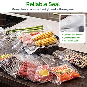GERYON Vacuum Sealer Machine Silver and 2 Pack Vacuum Sealer Bag 8x16ft Rolls
