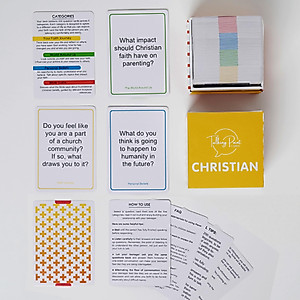 200 Christian Question Cards for Inspirational Conversations - Explore Your Faith and Have Fun on Family Game Night, Bible Study or Youth Groups - Perfect Couples Religious Gifts for Women or Men