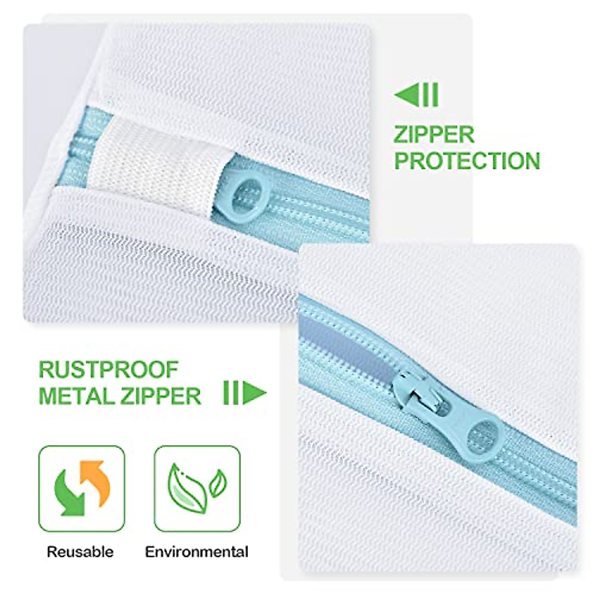 OTraki Large Mesh Washing Bag 43 x 35 in XL Laundry Bag Jumbo Washer Machine Net Protector for Travel Camp College Student Dorm Delicates Coat Dress Bedding Blanket Sheet Robe Cleaning Organizer Blue