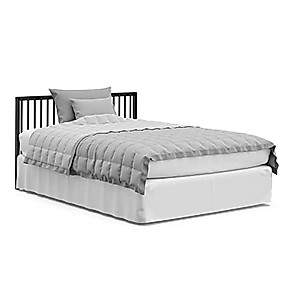 Graco Teddi 5-in-1 Convertible Crib with Drawer (Black) – GREENGUARD Gold Certified, Crib with Drawer Combo, Full-Size Nursery Storage Drawer, Converts to Toddler Bed, Daybed and Full-Size Bed