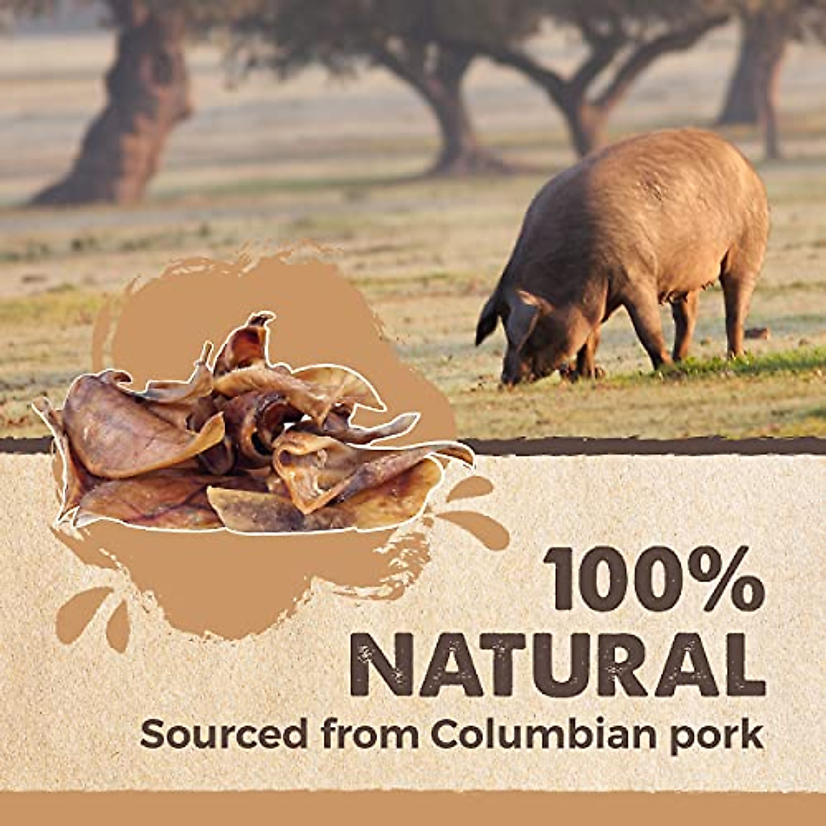 Mighty Paw Half Pig Ears for Dogs | All Natural Dog Treats. Single Ingredient Pig Ear Dog Treats. Better Than Rawhide Dog Snacks for Puppy and Large/Medium Dogs. Pigs Ears Dog Chews, Dog Pig Ears