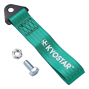 Kyostar Front Car Towing Strap Belt Universal Fitment Green