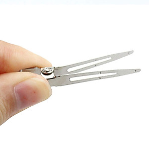 50 Pcs Alligator Curl Clips, Bantoye 1.8 Inch Single Prong Clips Hair Accessories for Hair Styling, Hair Coloring, Silver