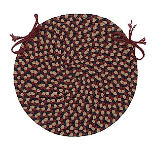 Brook Farm Chair Pad, Burgundy, Set of 4