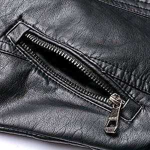 LJYH Boys, Little Kid Leather Jackets New Spring Children Collar Motorcycle Faux Leather Zipper Coats 4/5yrs (110)