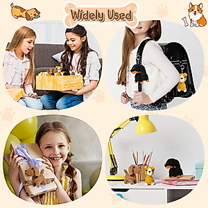 BWkoss Crochet Kit for Beginners, Cute Animal Dog Crochet Starter Kit Dachshund Golden Retriever Welsh Corgi DIY Yarn Knitting Craft Supplies with Step-by-Step Video Tutorials for Knitting Enthusiast