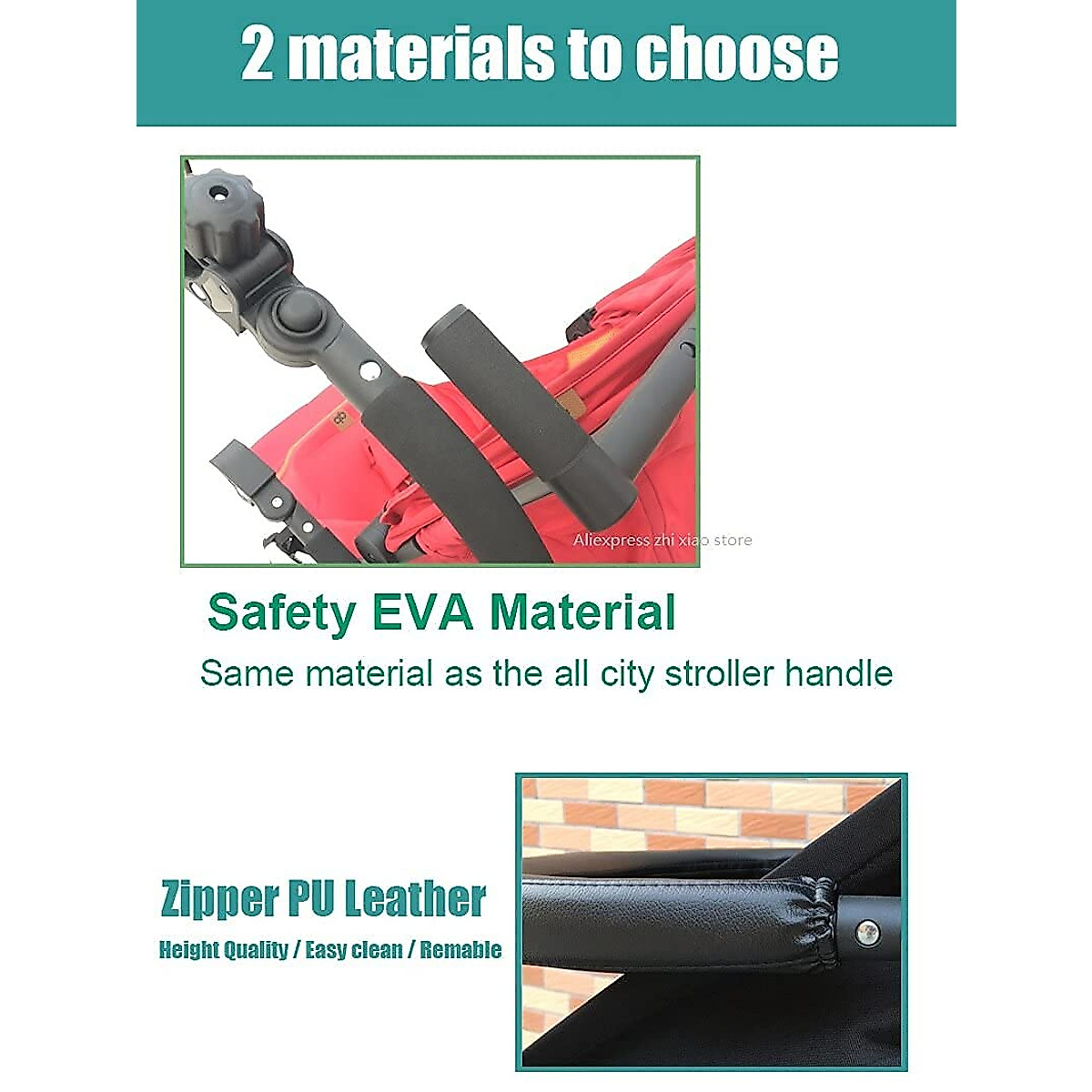 Baby Stroller Accessories Adustable Armrest,Compatible with GB Pockit+ All City (PU Leather Armrest), 1 Count (Pack of 1)-L8