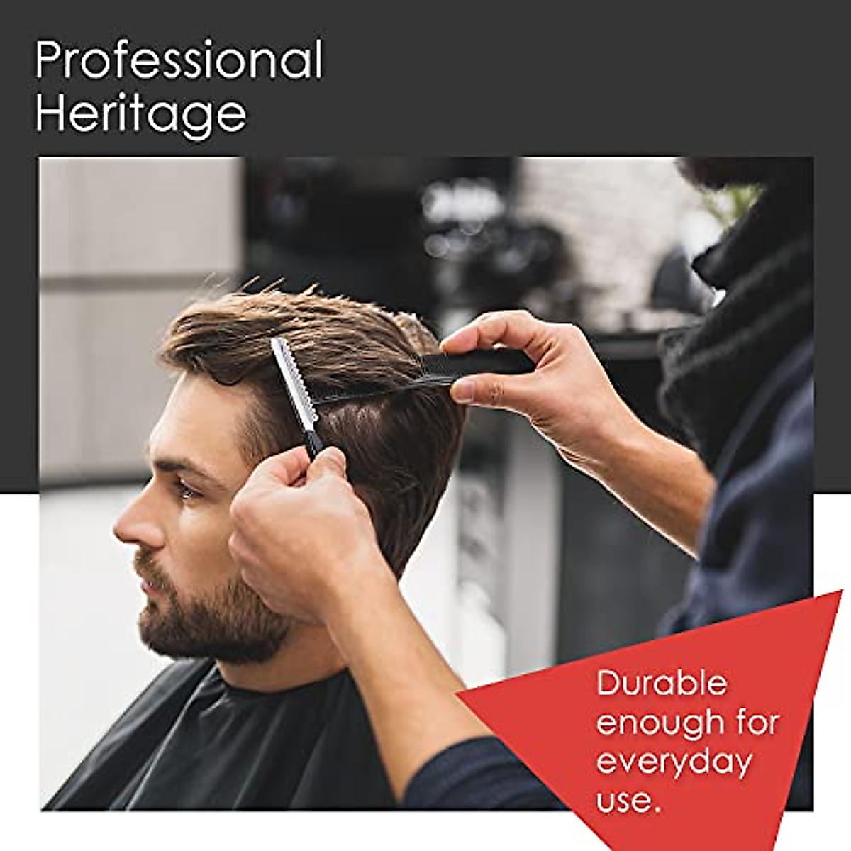 GOODY Ace Hair Dressing Comb - 7.5 Inch, Black - Great for All Hair Types - Fine Comb Teeth for Thin to Medium Hair